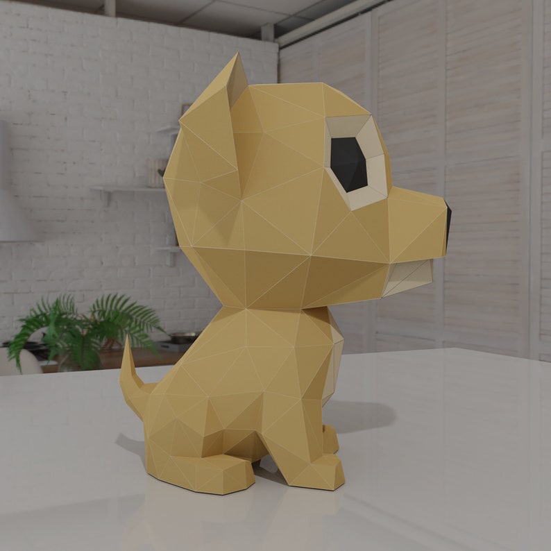 Cachorro papercraft, kid de plantillas y manuales PDF,SVG,DFX - Etsy México