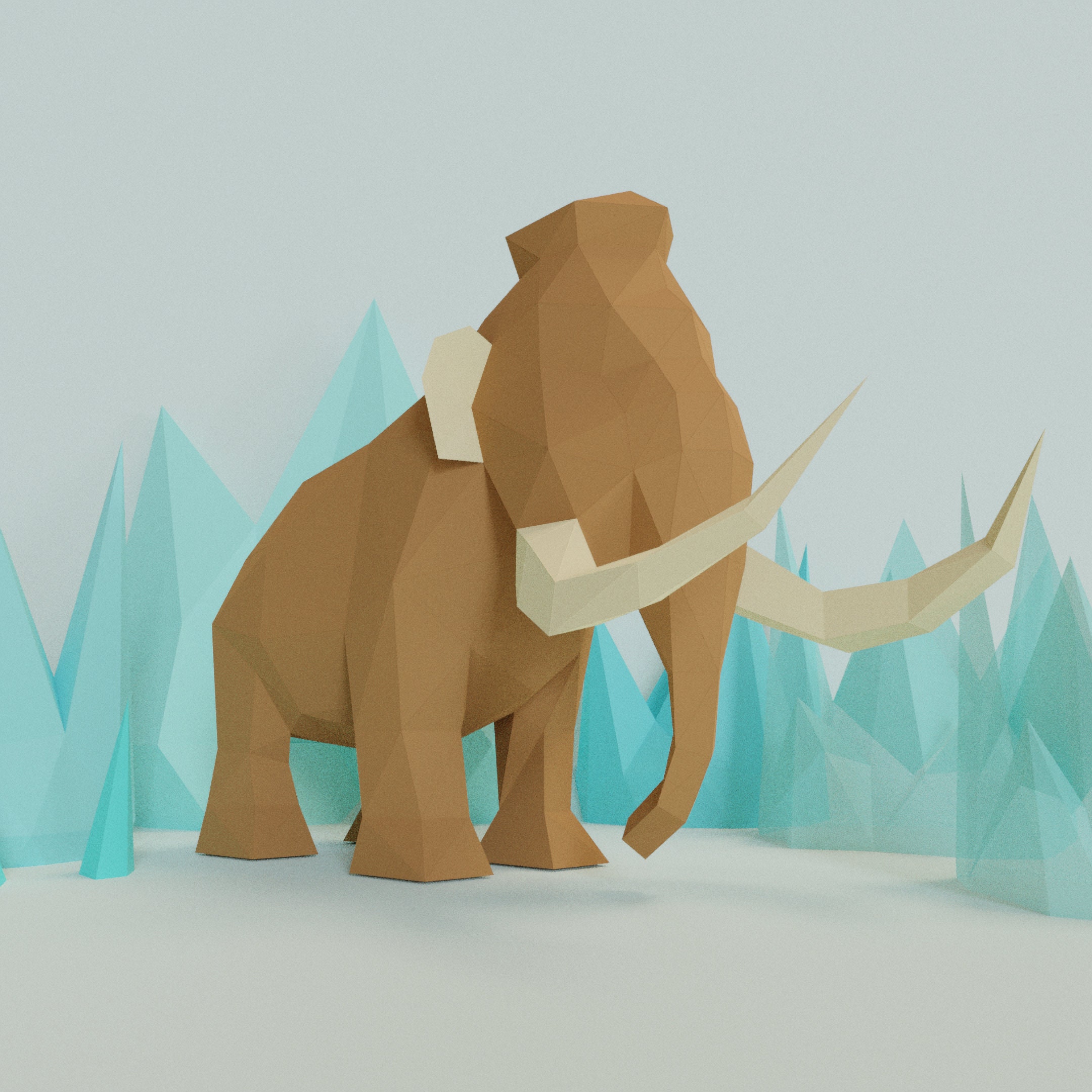 Mammoth Papercrafts PDF Templates, 3d Paper Sculpture Templates and ...