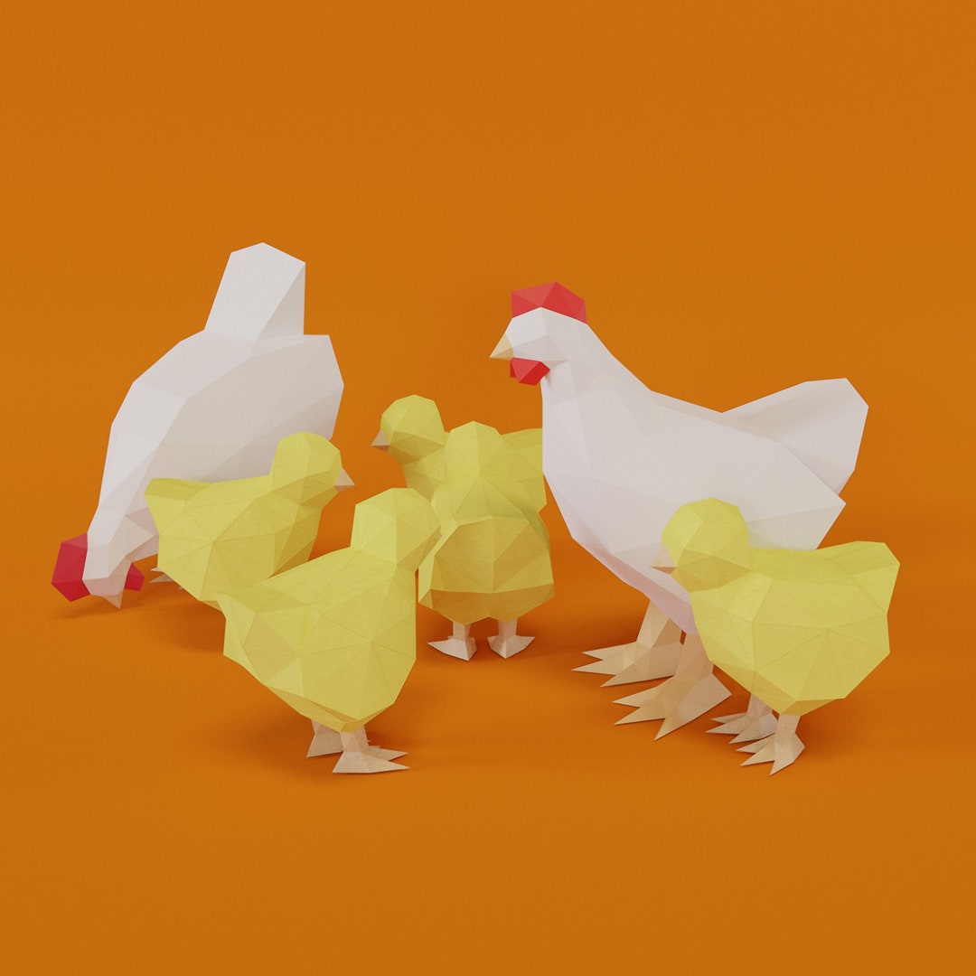 Chick Papercrafts Templates, Chick Sculptor to Assemble Pdf, Little ...
