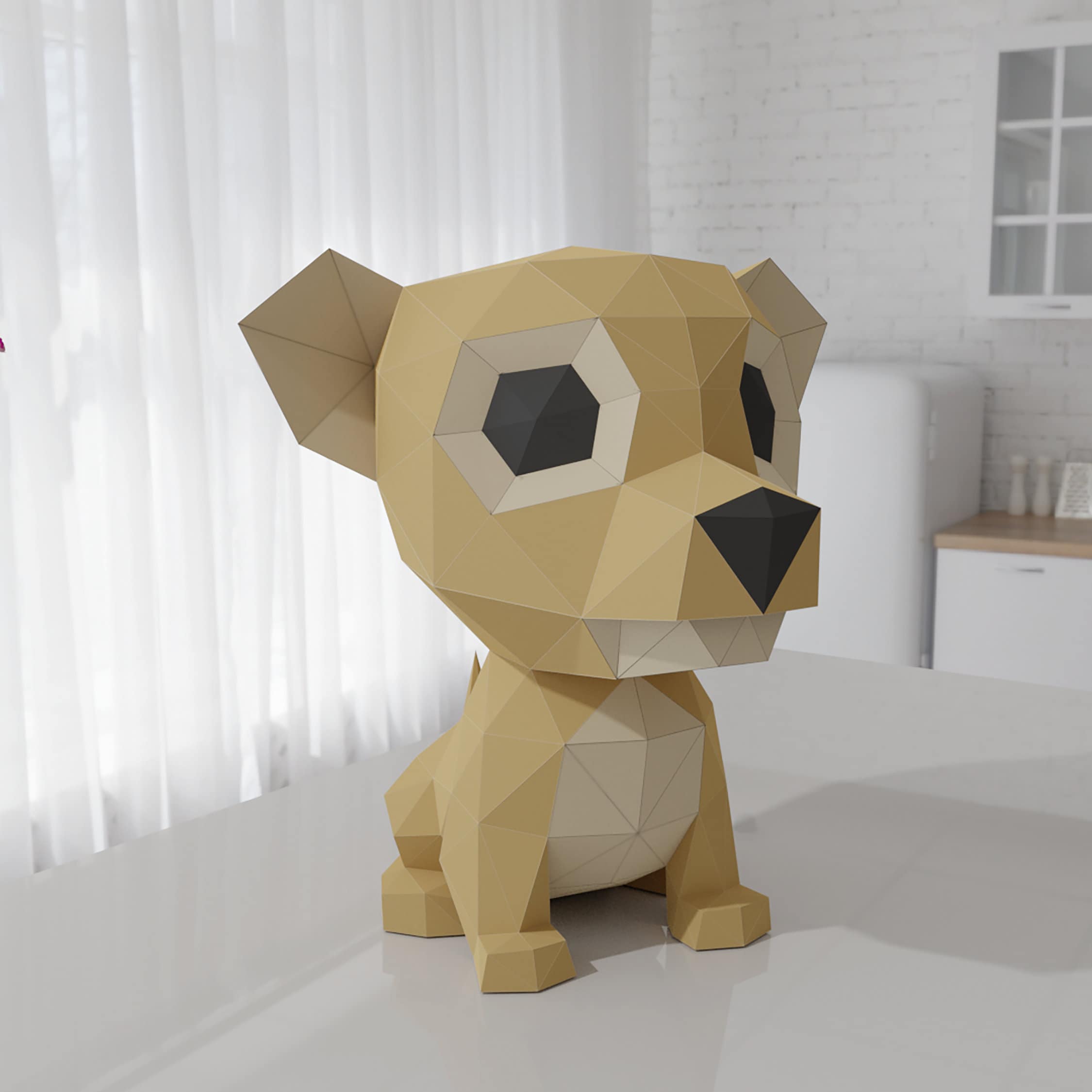 Cachorro papercraft kid de plantillas y manuales PDFSVGDFX - Etsy México