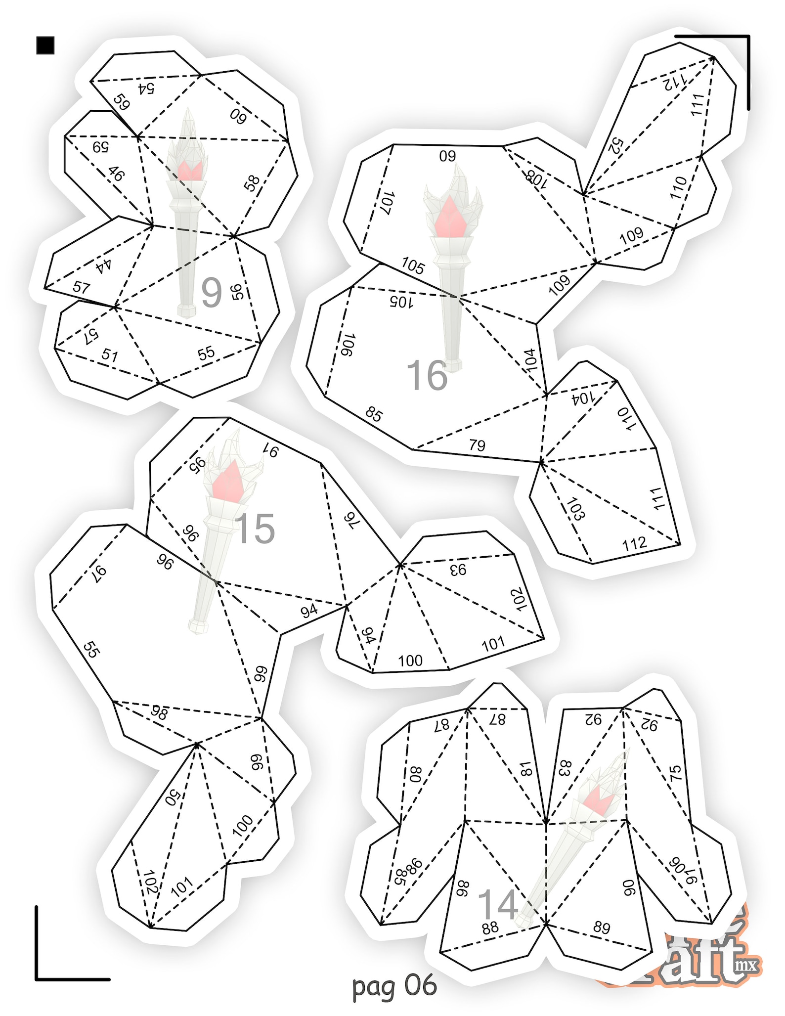 Antorcha olímpica papercraft plantillas pdf - Etsy México