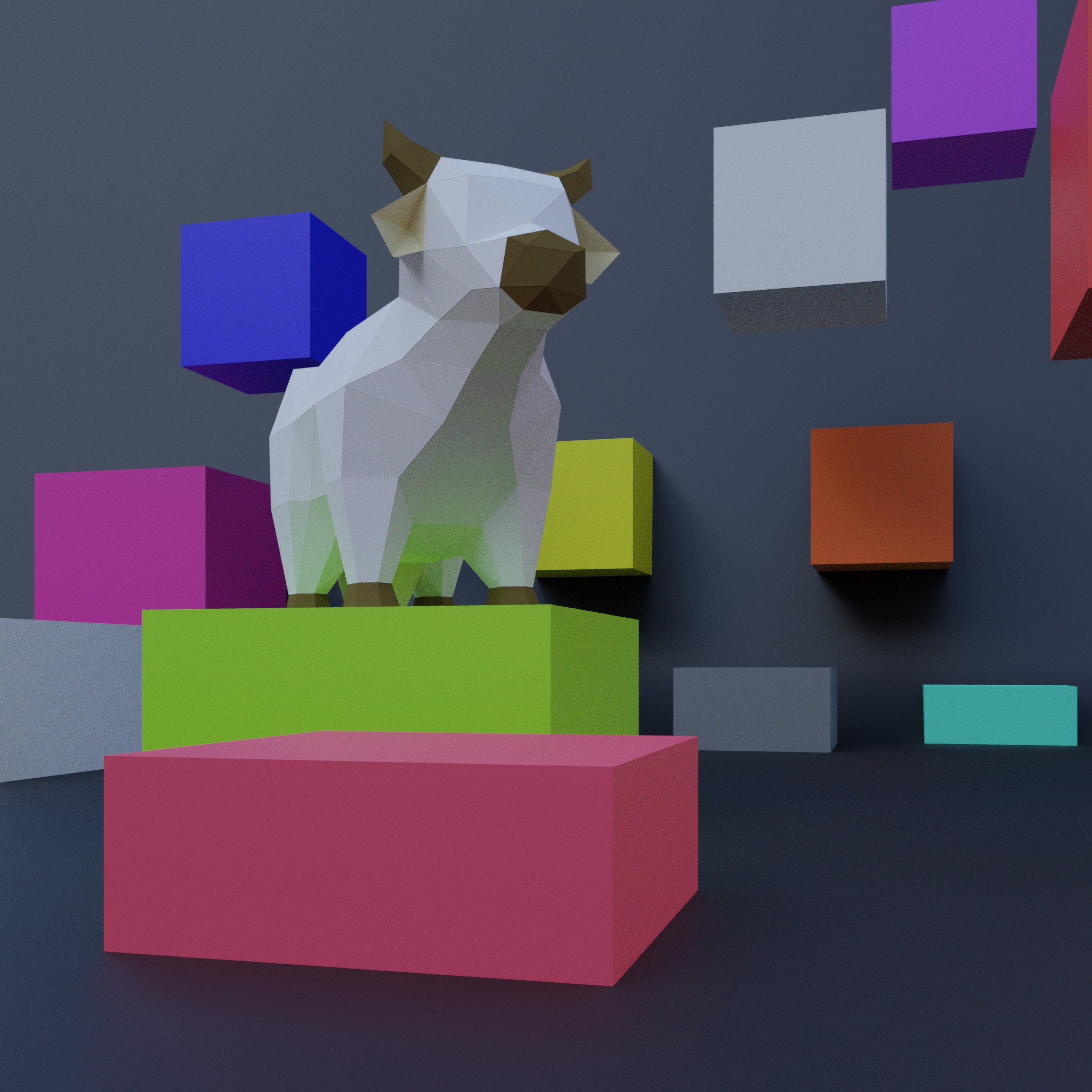 Vaca Papercrafts PDF FDX SVG escultura de papel 3d - Etsy México