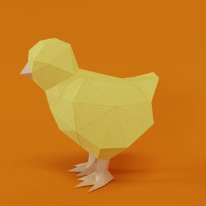 Chick Papercrafts Templates, Chick Sculptor to Assemble Pdf, Little ...