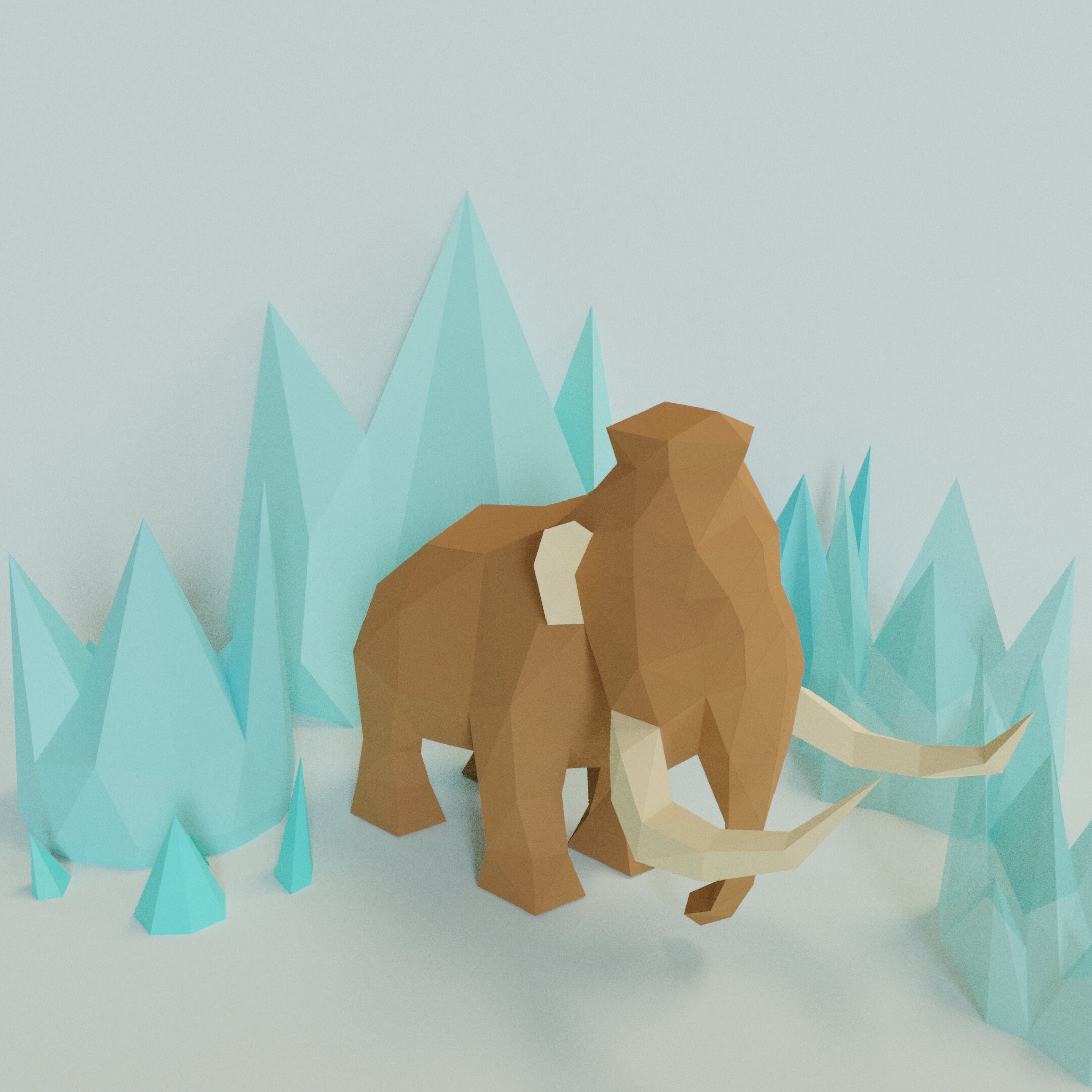 Mammoth Papercrafts PDF Templates, 3d Paper Sculpture Templates and ...