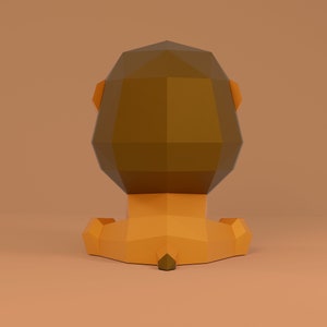 León 3D Low Poly DIY Papercraft Imprimible Decoración Geométrica Única ...