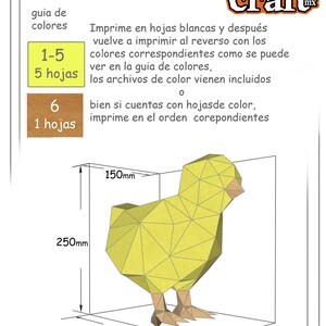 Chick Papercrafts Templates, Chick Sculptor to Assemble Pdf, Little ...