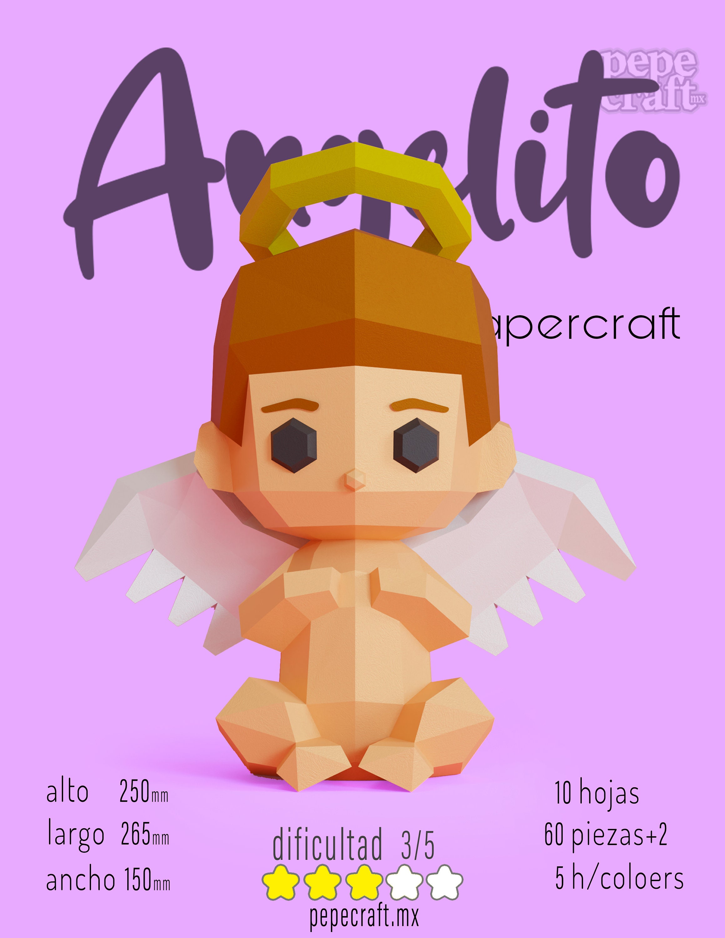 Charming Little Angel Papercraft Kit - DIY Crafts to Create a Paper ...