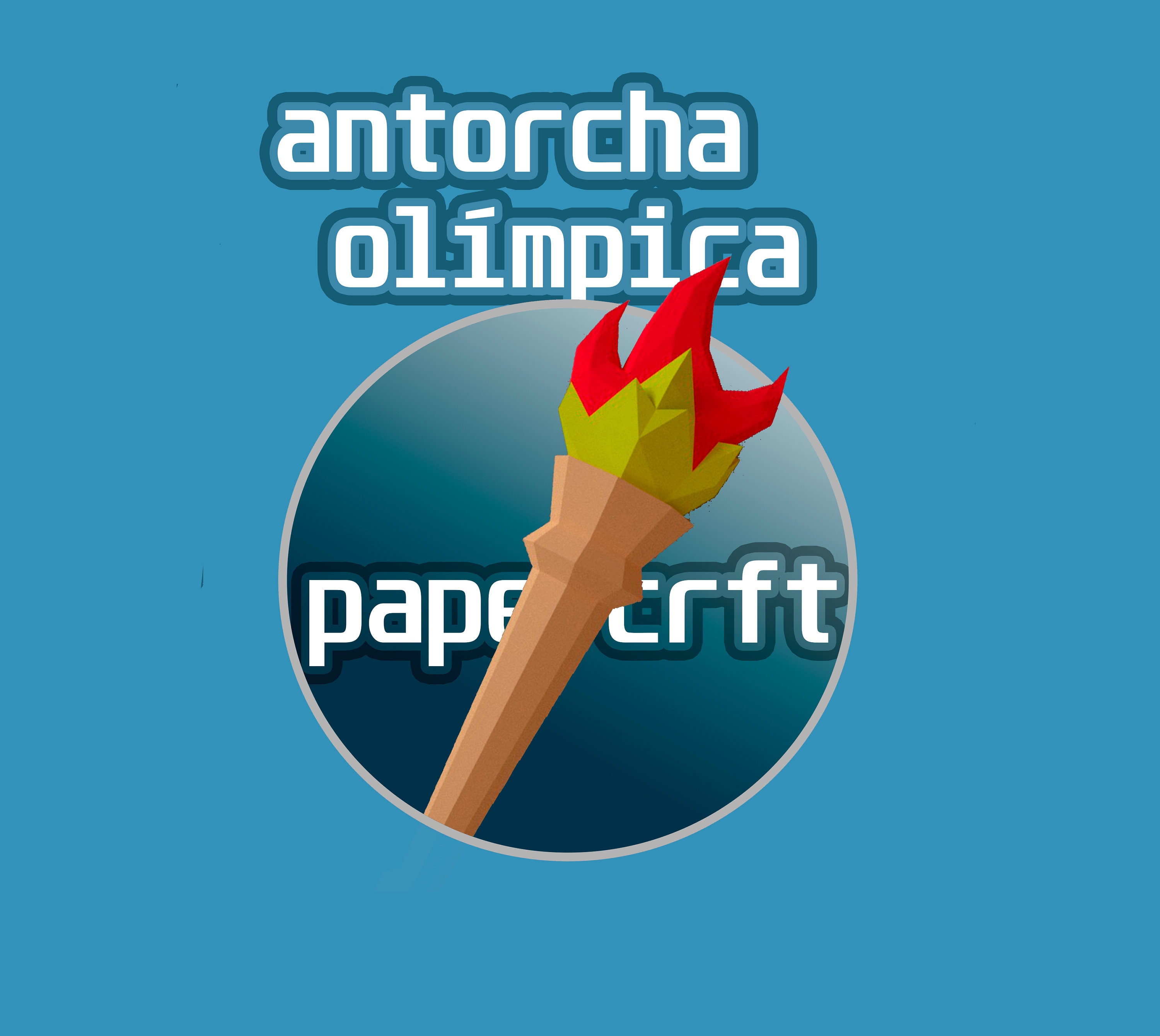 Antorcha olímpica papercraft plantillas pdf - Etsy México