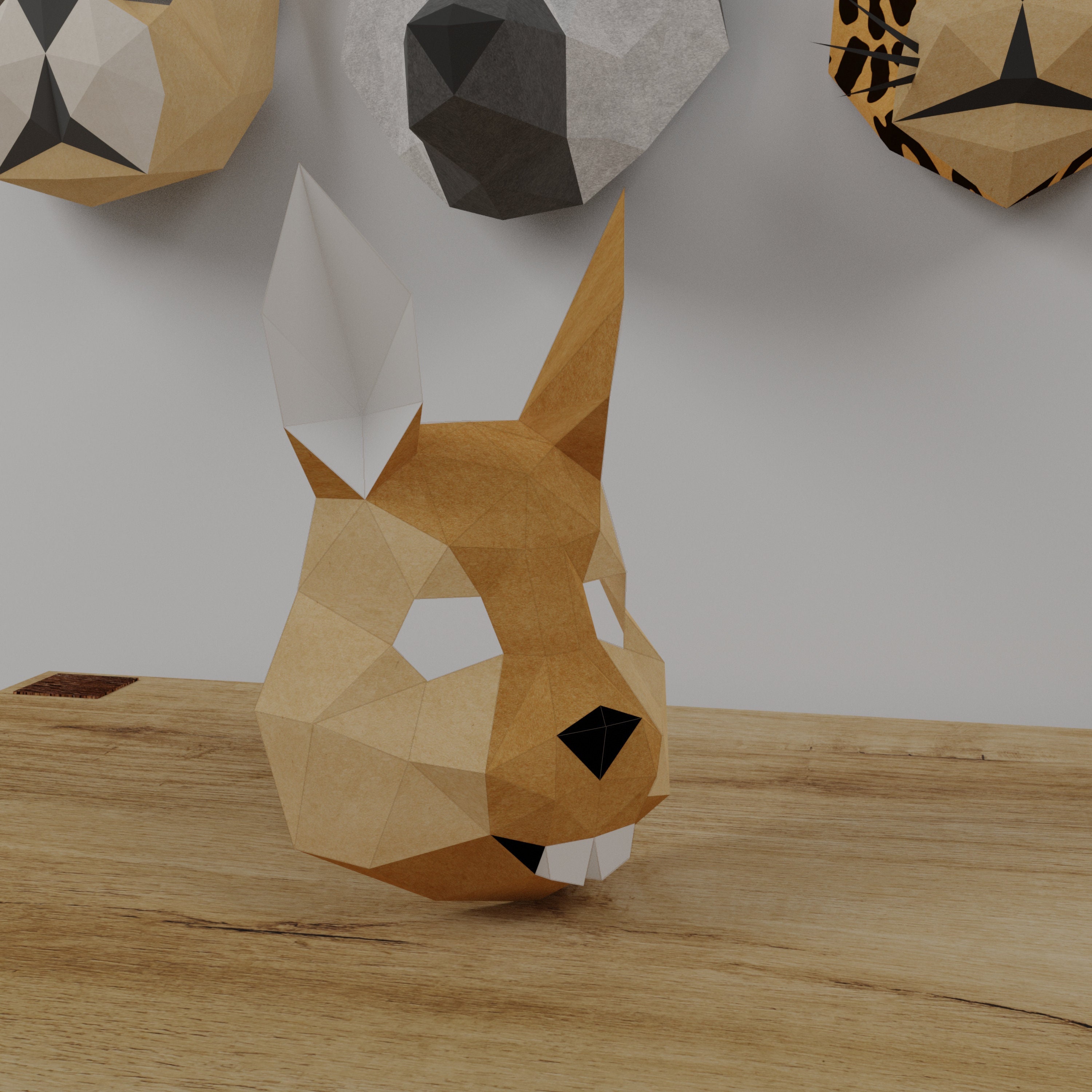 RABBIT MASK Papercrafts Mask Template Origami PDF Download - Etsy
