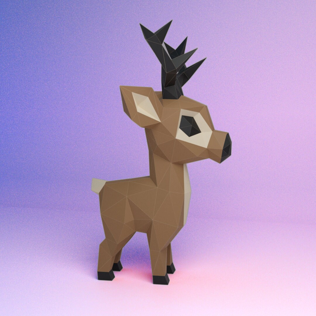 Conjunto de Plantillas Papercraft Venadito 3D: Crea tu Obra - Etsy México