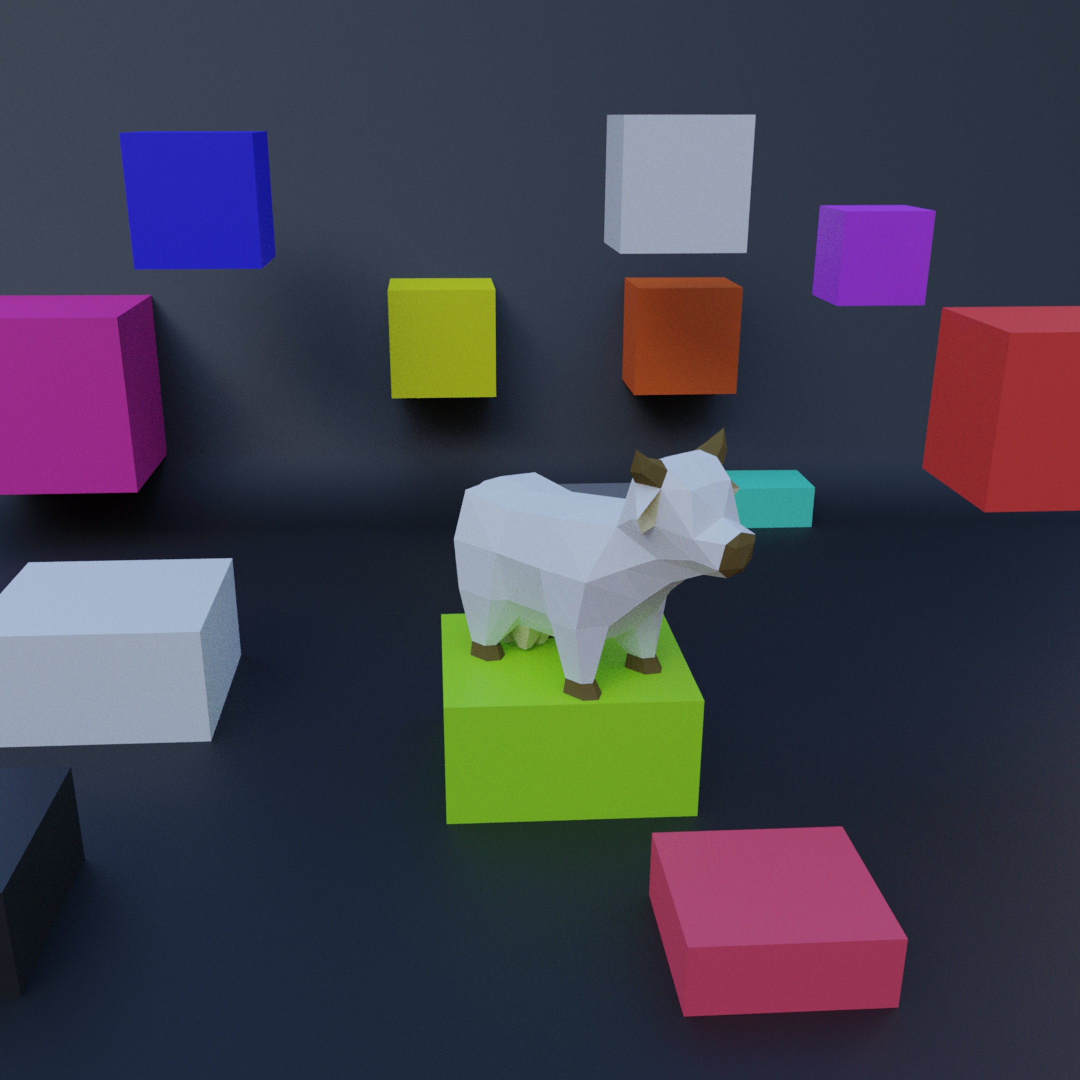 Vaca Papercrafts PDF FDX SVG escultura de papel 3d - Etsy México