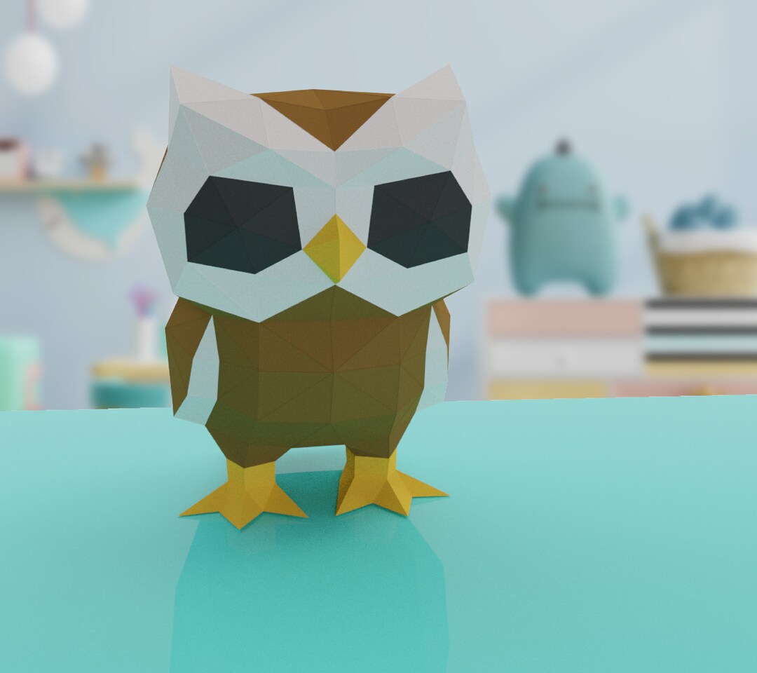 Baby Owl Papercrafts PDF, 3d Paper Sculpture Templates and Instructions ...