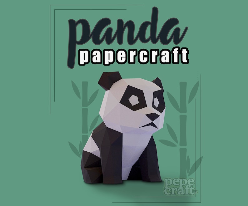 Panda Pdf Diy Panda Papercraft Oso Panda Papercraft Panda - Etsy