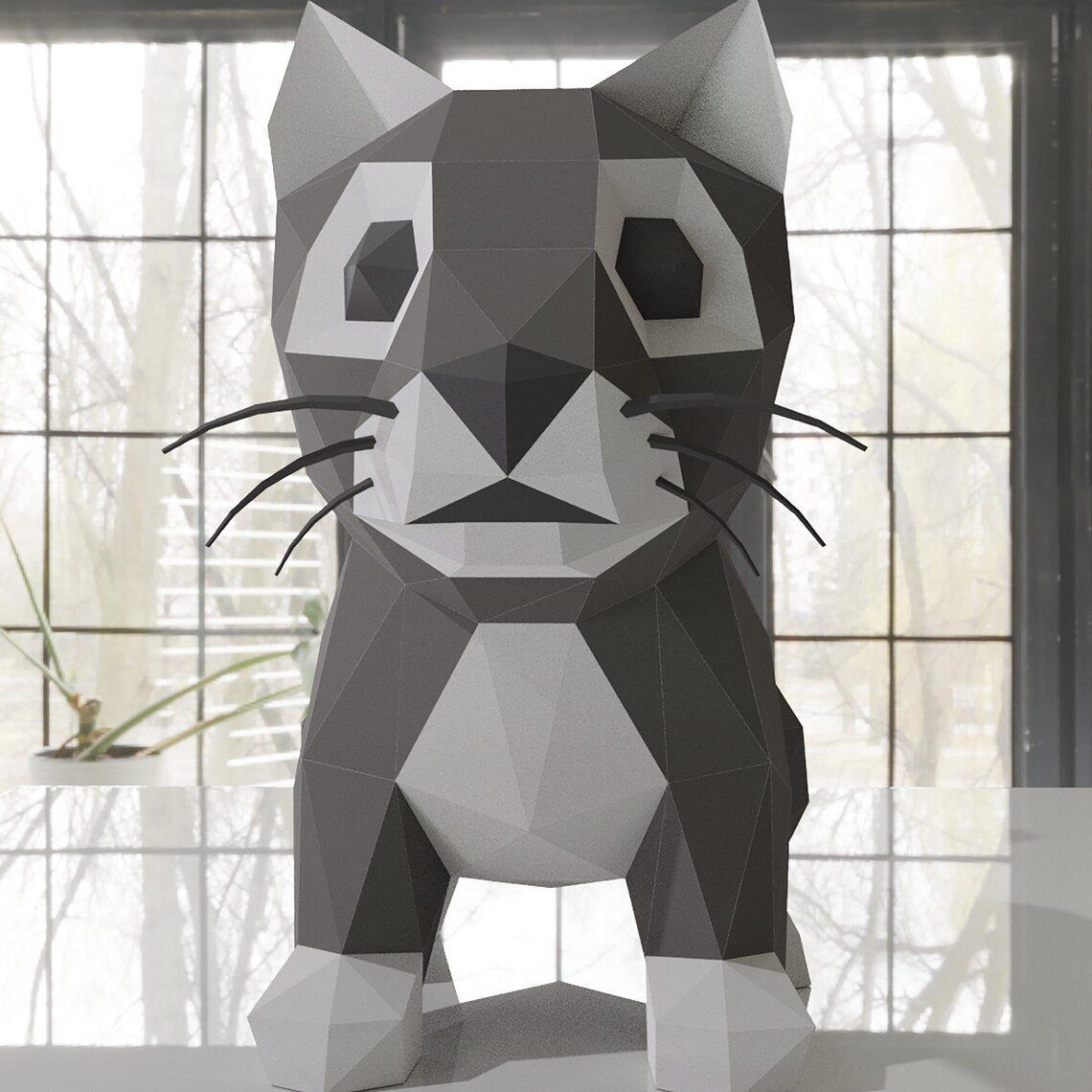 Gato Papercraft PDFSVGDXF plantillas manual para crear - Etsy México