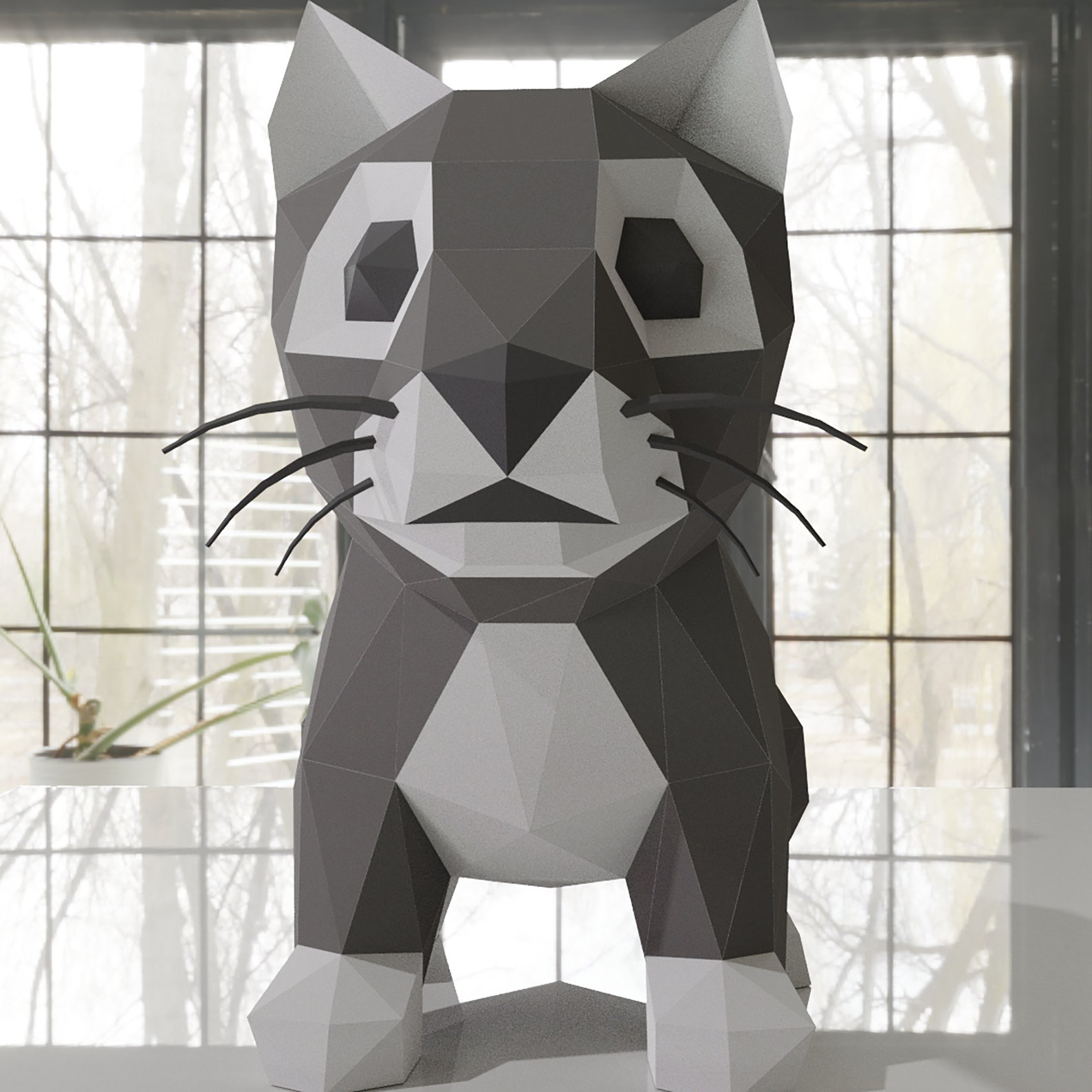 Gato Papercraft PDFSVGDXF plantillas manual para crear - Etsy México