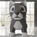 Gato Papercraft PDF,SVG,DXF plantillas manual para crear escultura de ...