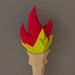Antorcha olímpica papercraft plantillas pdf - Etsy México
