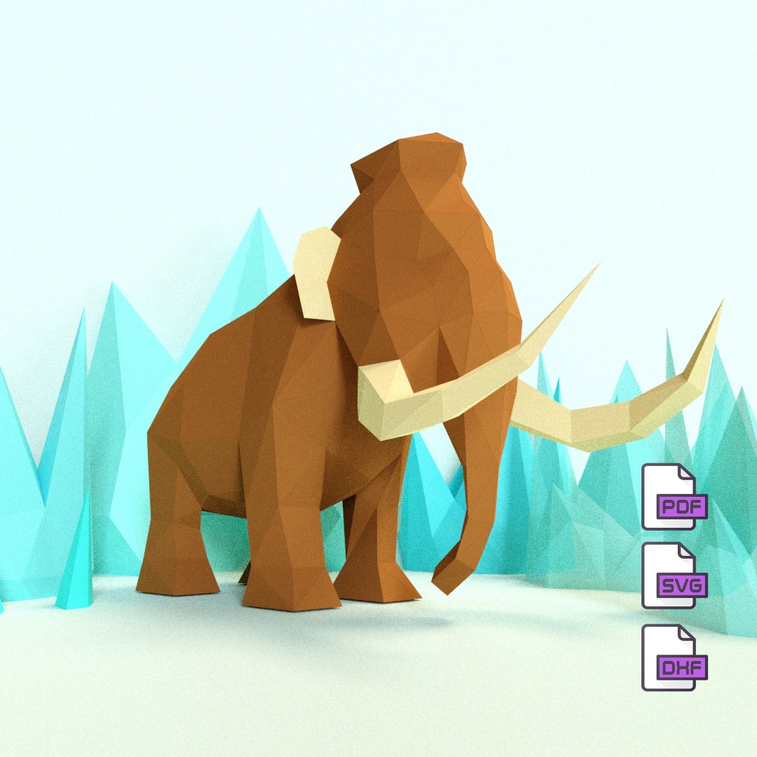 Mammoth Papercrafts PDF Templates, 3d Paper Sculpture Templates and ...