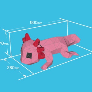 Axolotl Diy PDF, Axolotl Diy PDF, Axolotl Template Papercrafts, Axolotl ...