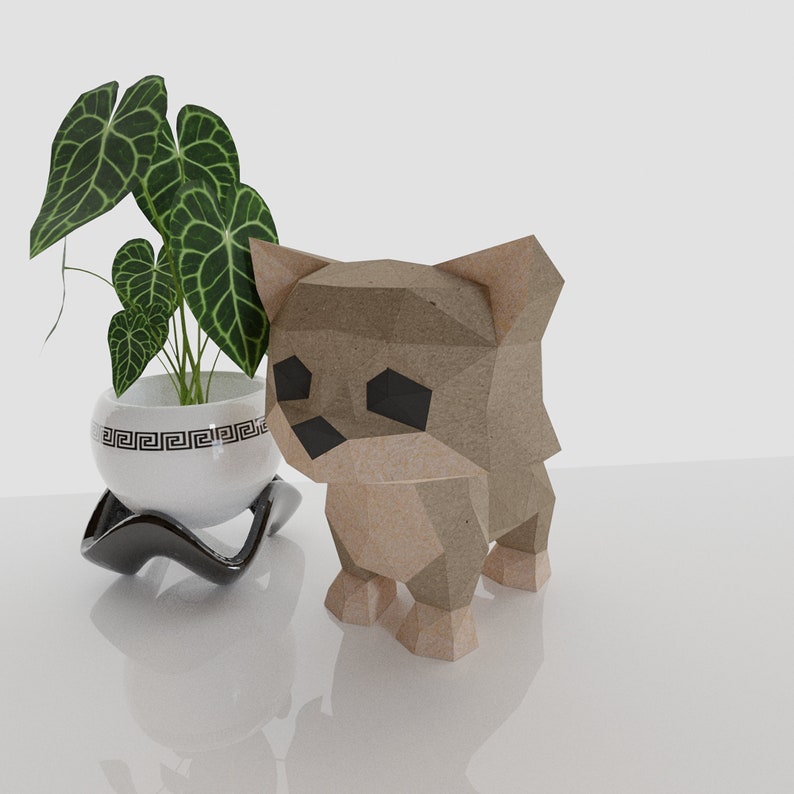 Kitten Baby Papercrafts Templates Pdf, Paper Cat Sculpture D3 - Etsy