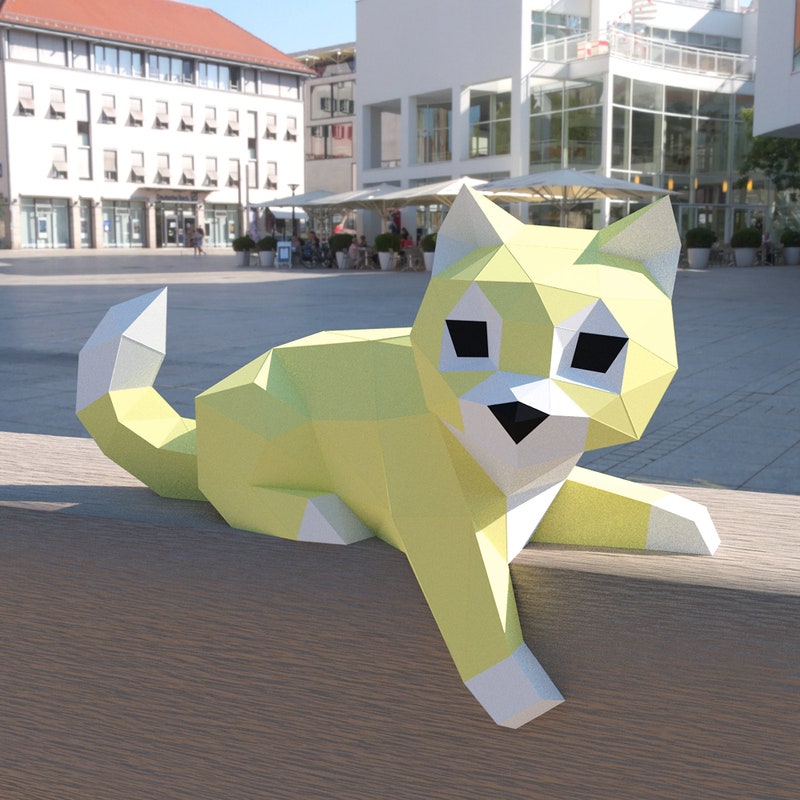 Papercraft Cat - Etsy