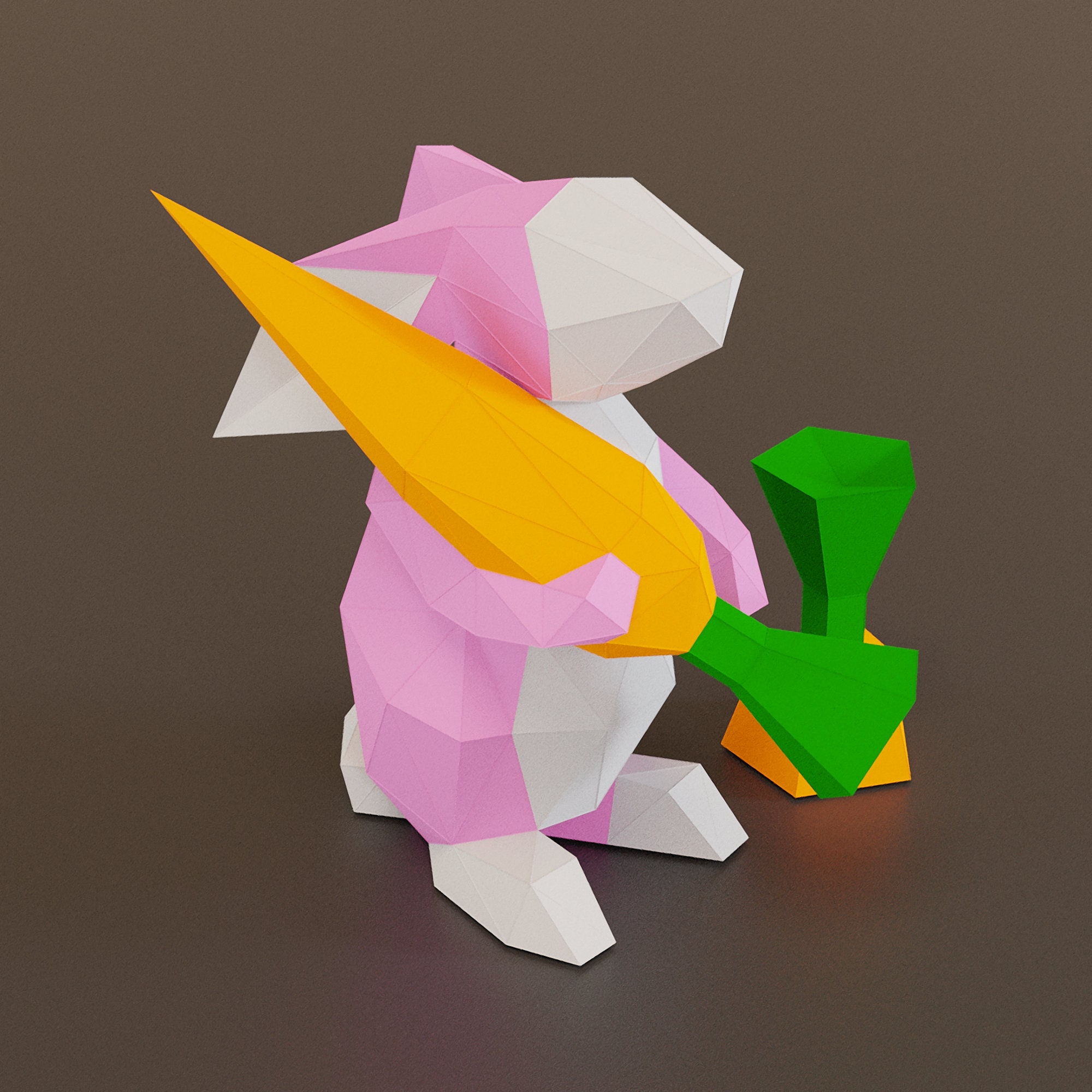 Conejo Papercrafts plantillas para armar escultora 3d - Etsy México