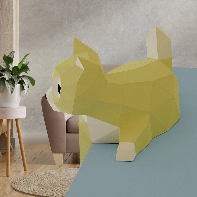 Kitten Papercrafts, Catdiy Pdf, Papercreaft Cat Templates, Feline - Etsy