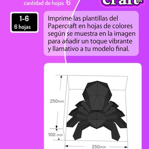 Plantillas de Tarántula de Papel (Papercraft) en PDF y DXF - ¡Crea tu ...