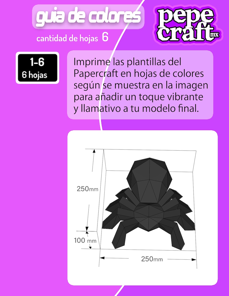 Paper Tarantula Templates (papercraft) in PDF and DXF - Create Your Own ...