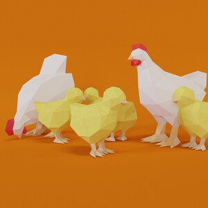 Chick Papercrafts Templates, Chick Sculptor to Assemble Pdf, Little ...