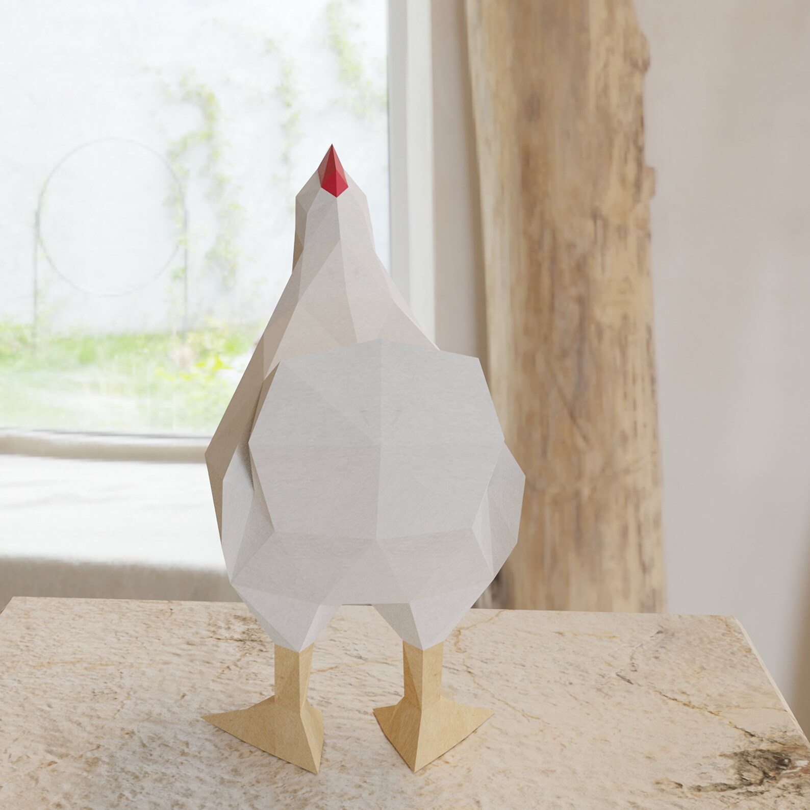 Pollo Papercrafts SVG/DXF/PDF/ Pollo Plantillas/ Pollo De - Etsy