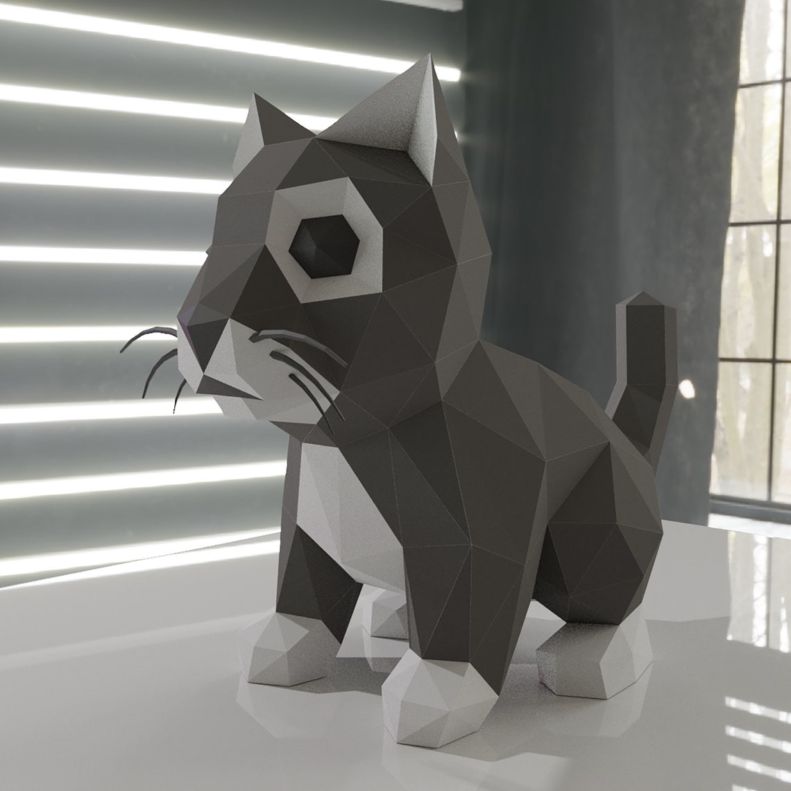 Gato Papercraft PDFSVGDXF plantillas manual para crear - Etsy México
