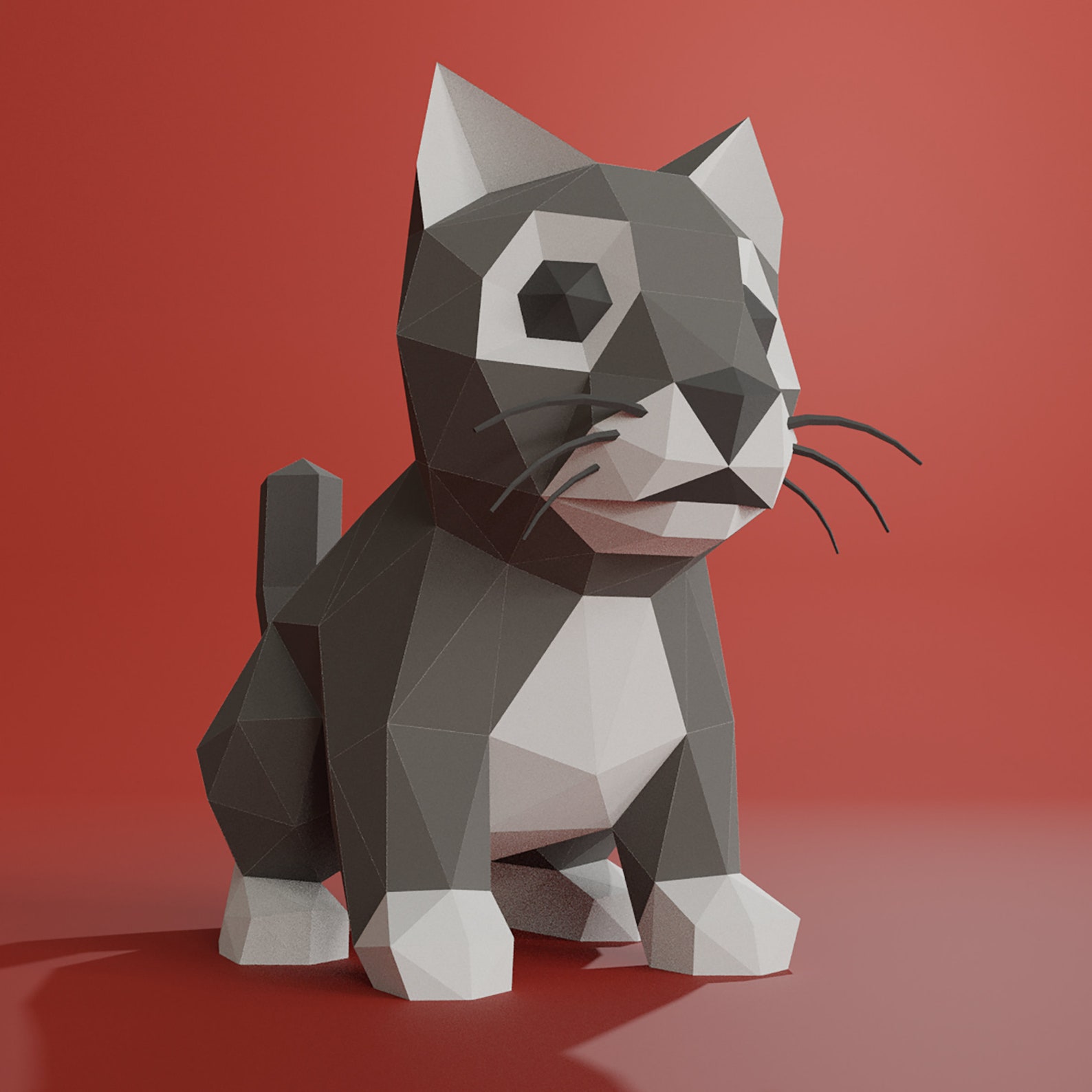 Gato Papercraft PDFSVGDXF plantillas manual para crear - Etsy México