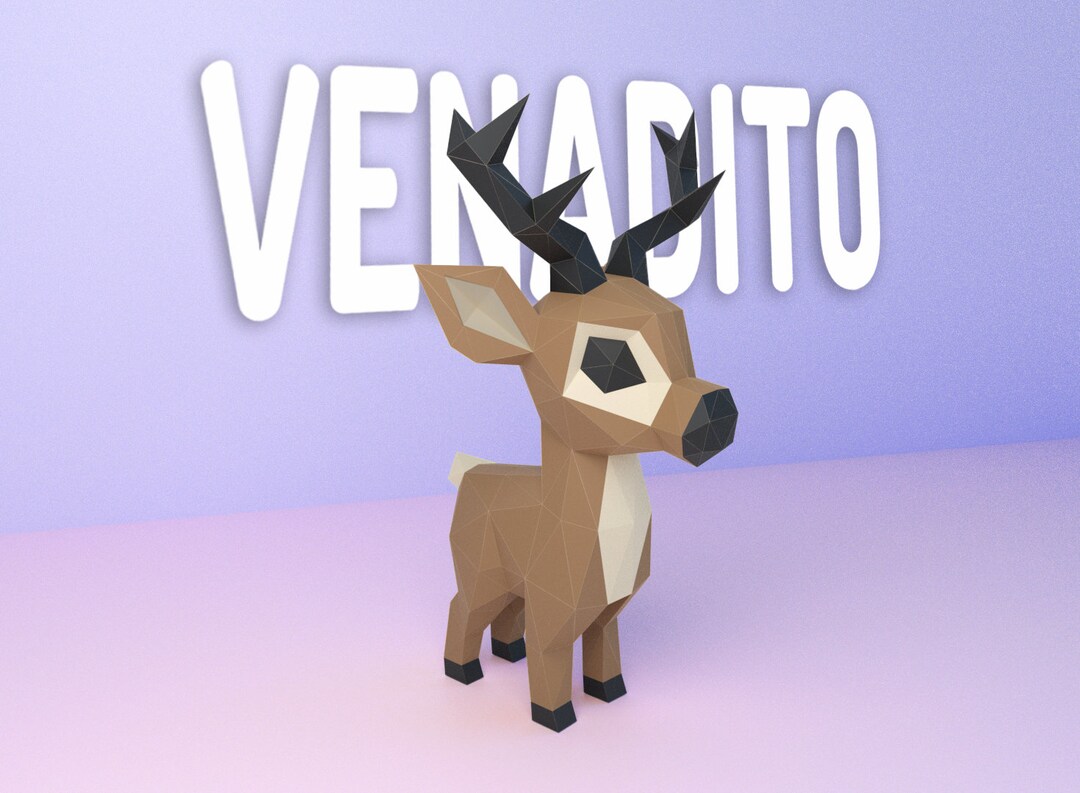3D Deer Papercraft Template Set: Create Your Masterpiece, PDF, SVG, DXF ...