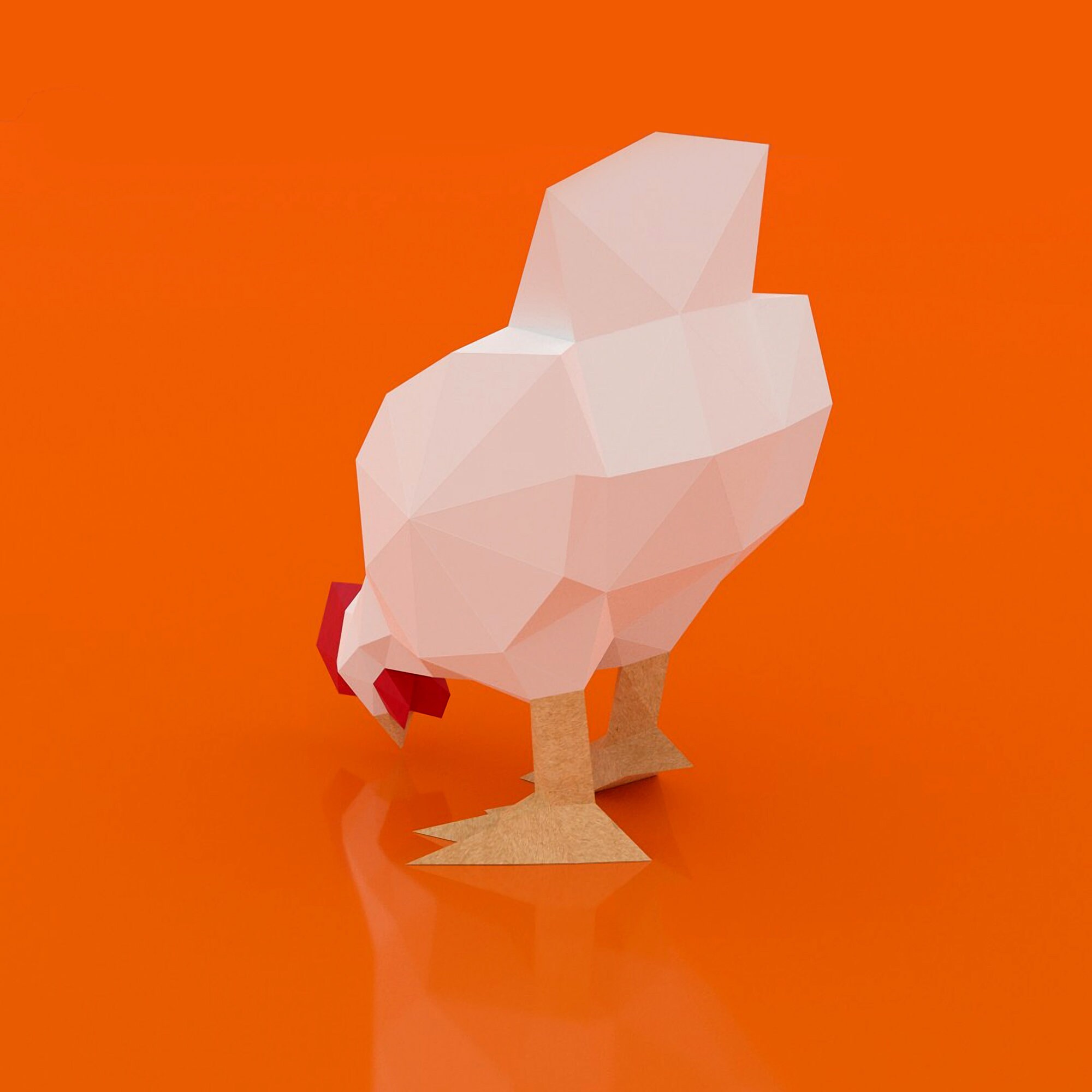 Pollo Picoteando Papercrafts/ Pollo Comiendo Plantillas/ Pollo - Etsy