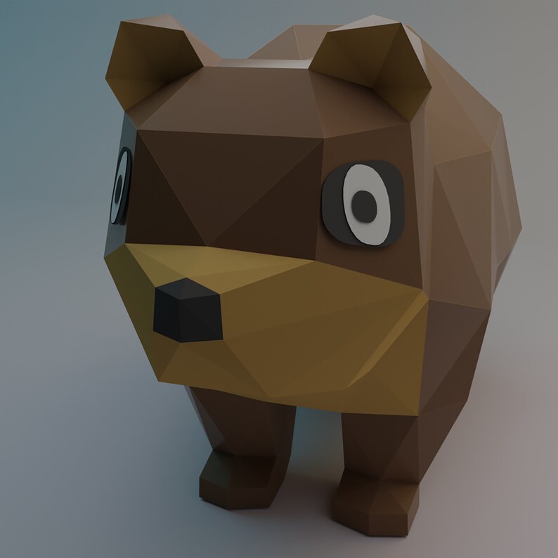 Oso Papercraft Plantillas PDF - Etsy México