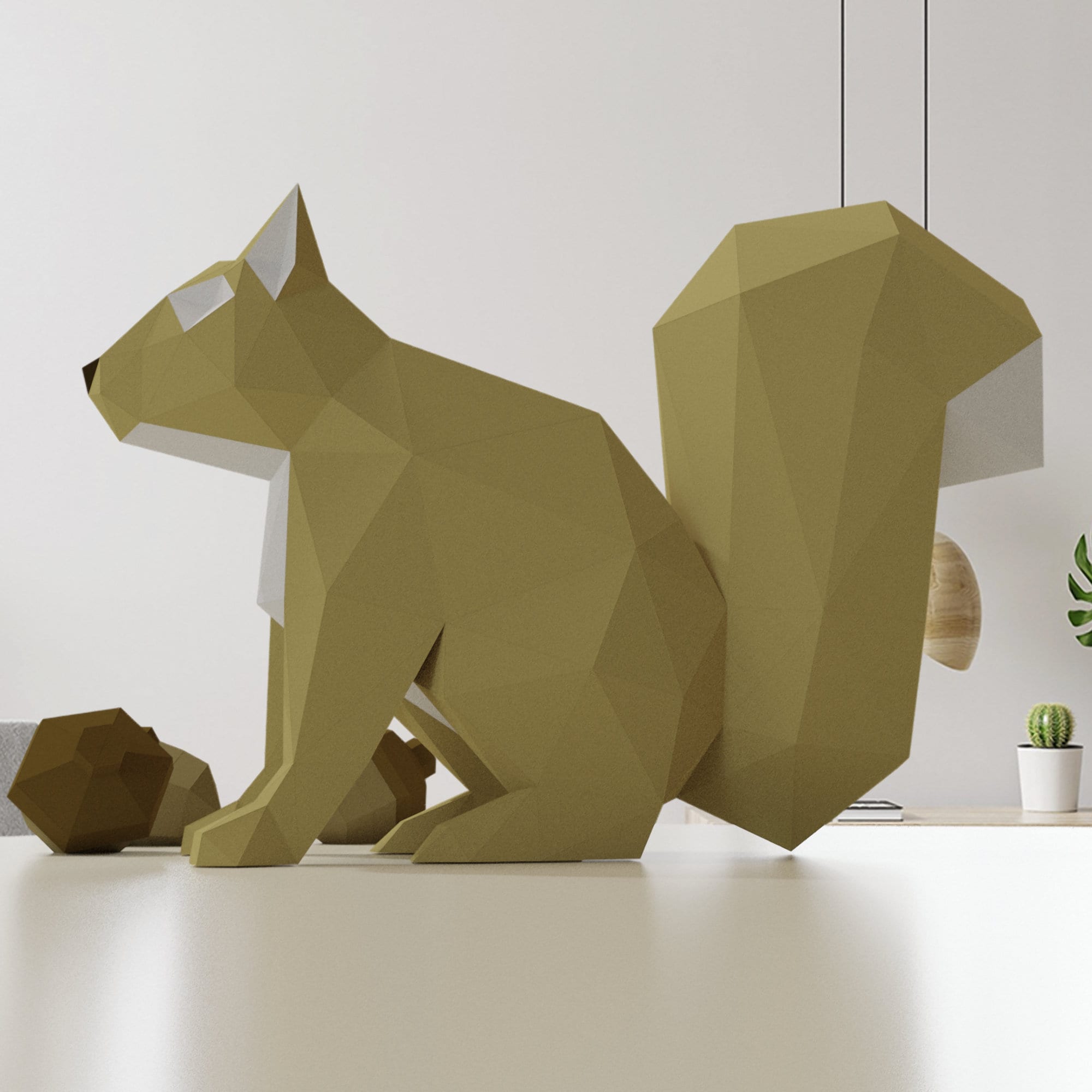 Papercraft de Ardilla PDF, SVG, DXF, plantillas para crear ardilla 3d ...