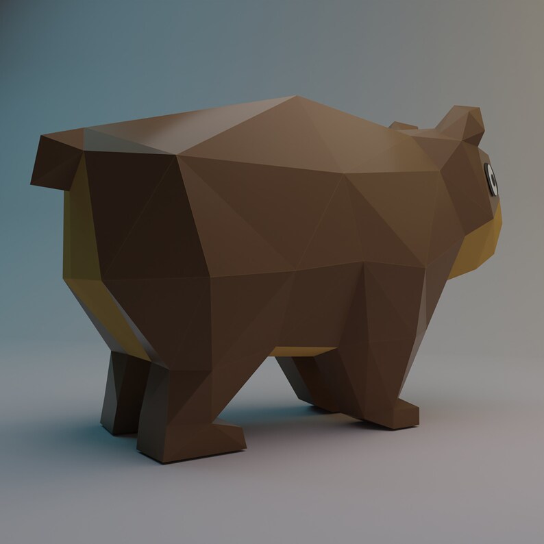 Oso Papercraft Plantillas PDF - Etsy México