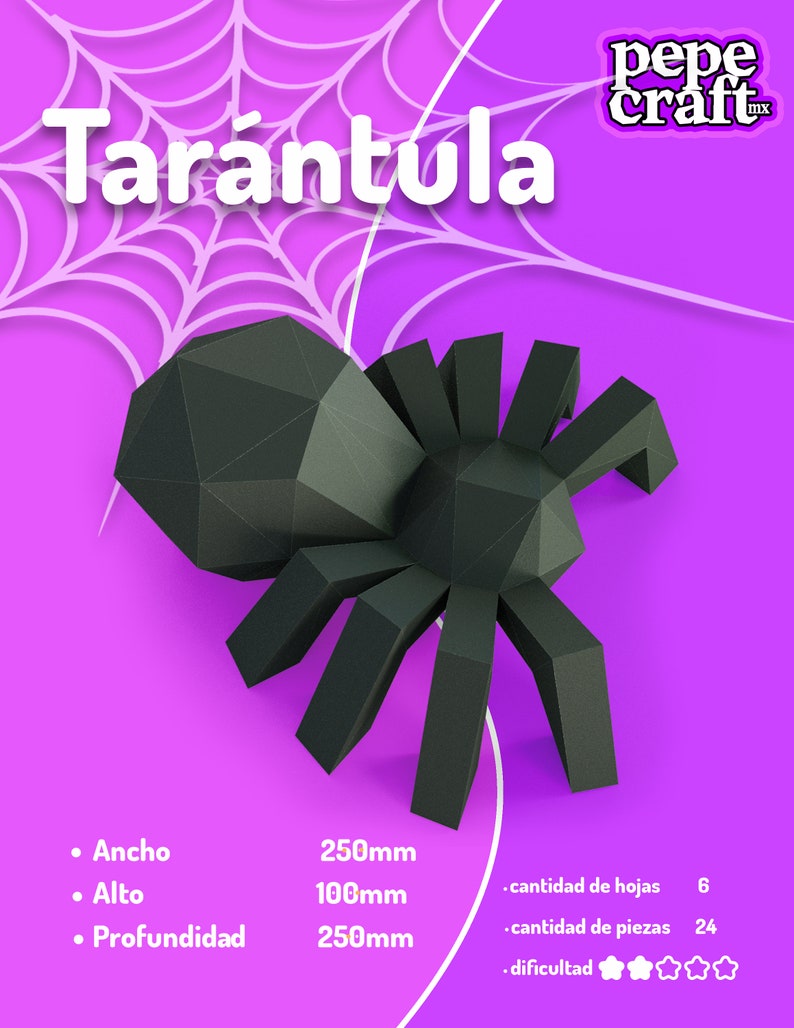 Paper Tarantula Templates (papercraft) in PDF and DXF - Create Your Own ...