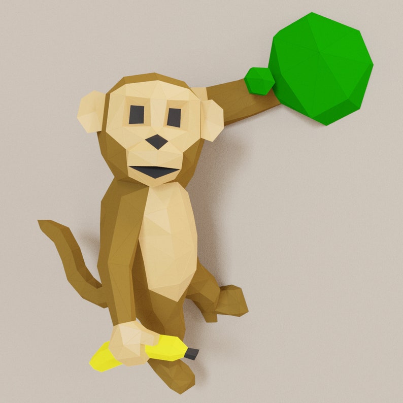 Changuito Papercrafts PDF Templates,monky 3d Paper Sculpture Templates ...