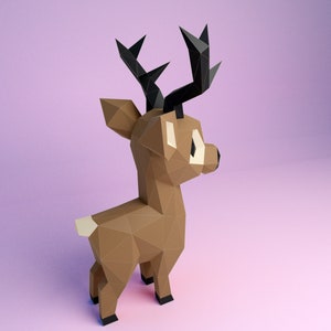 Conjunto de Plantillas Papercraft Venadito 3D: Crea tu Obra Maestra ...