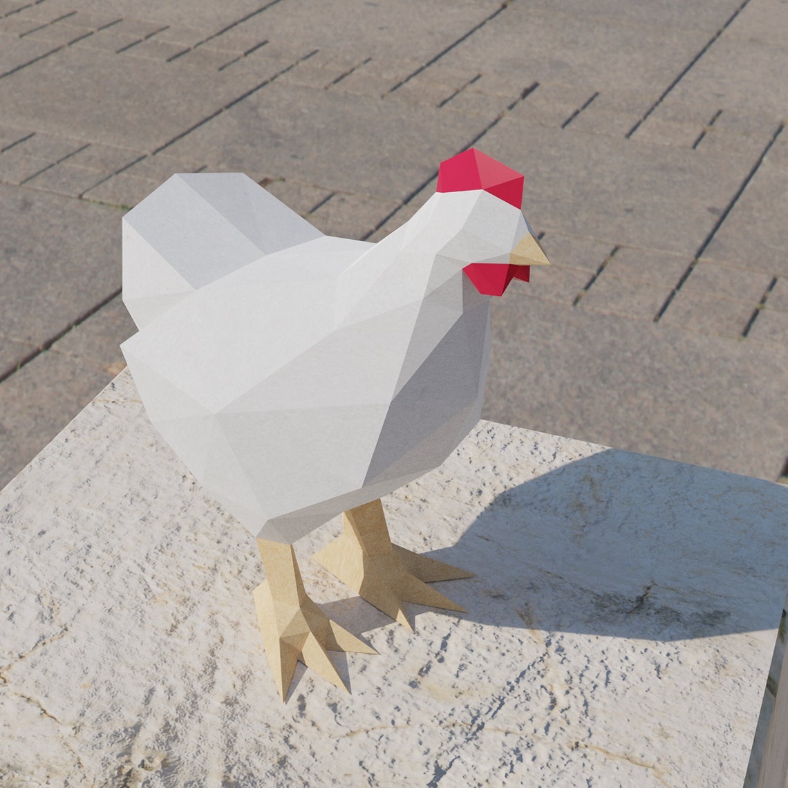 Pollo Papercrafts SVG/DXF/PDF/ Pollo Plantillas/ Pollo De - Etsy