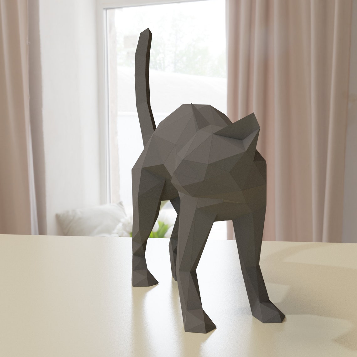 Gato Papercrafts plantillas PDF SVG DXF Gato halloween 3D - Etsy México