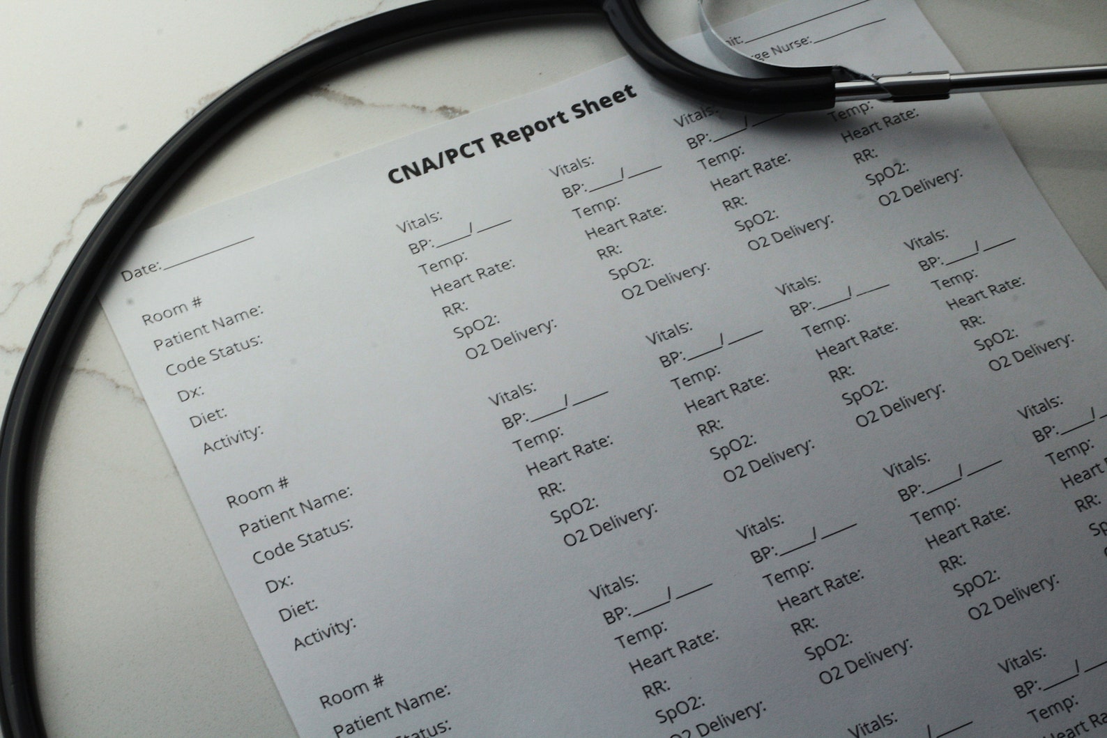 CNA/PCT Report Sheet Downloadable PDF File - Etsy