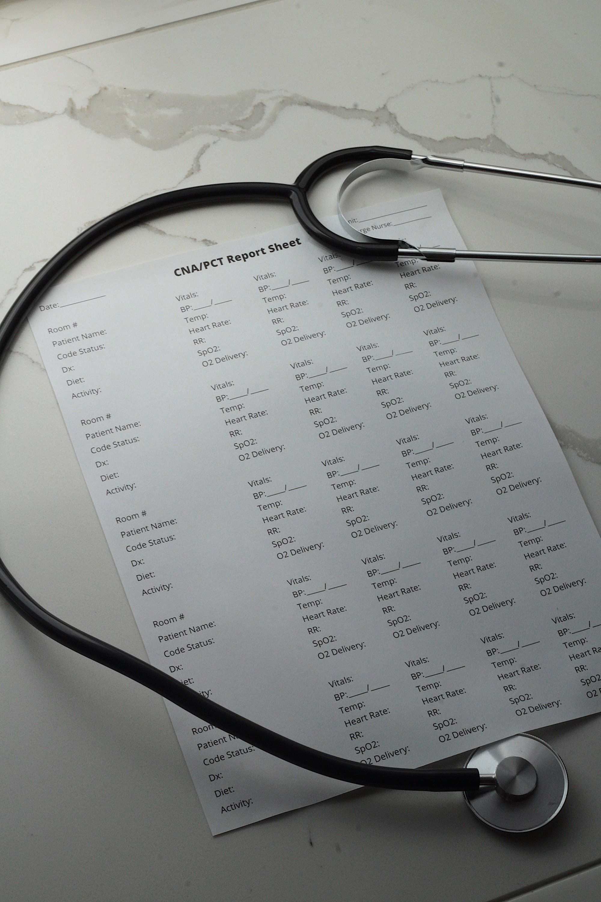 CNA/PCT Report Sheet Downloadable PDF File - Etsy