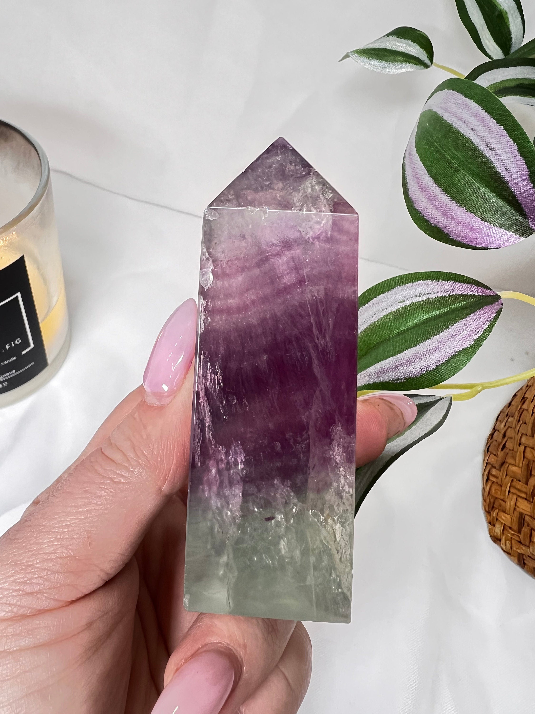 Watermelon Fluorite Tower - Etsy