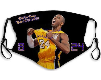 Kobe Bryant Face Mask | Etsy