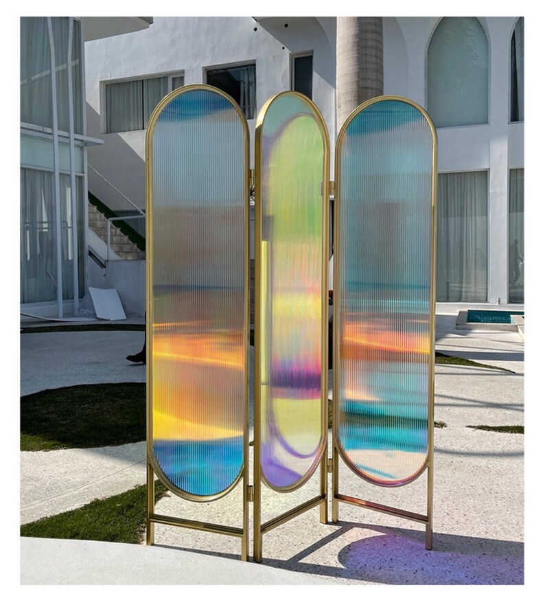 Dazzle Color Glass Screen/ Room Divider. Home Decor. - Etsy