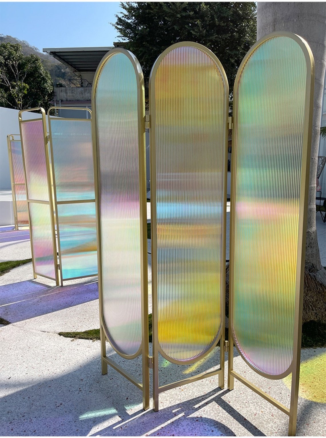 Dazzle Color Glass Screen/ Room Divider. Home Decor. - Etsy