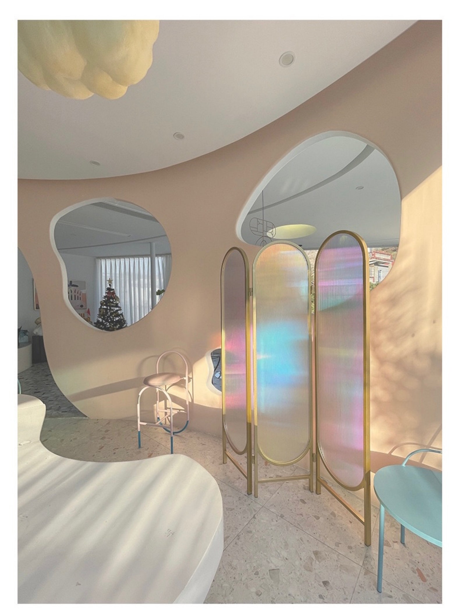 Dazzle Color Glass Screen/ Room Divider. Home Decor. - Etsy